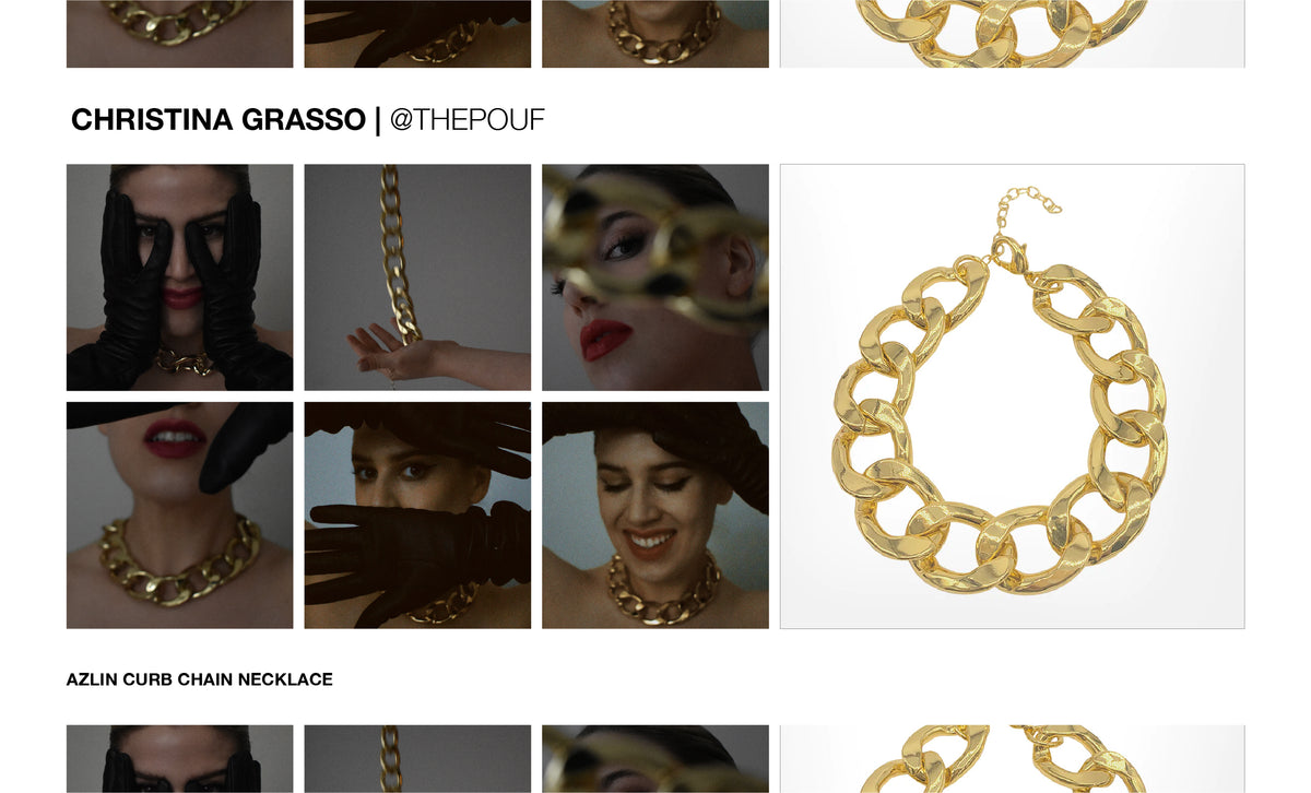 As Seen On: Azlin Curb Chain on Christina Grasso – st. Moran
