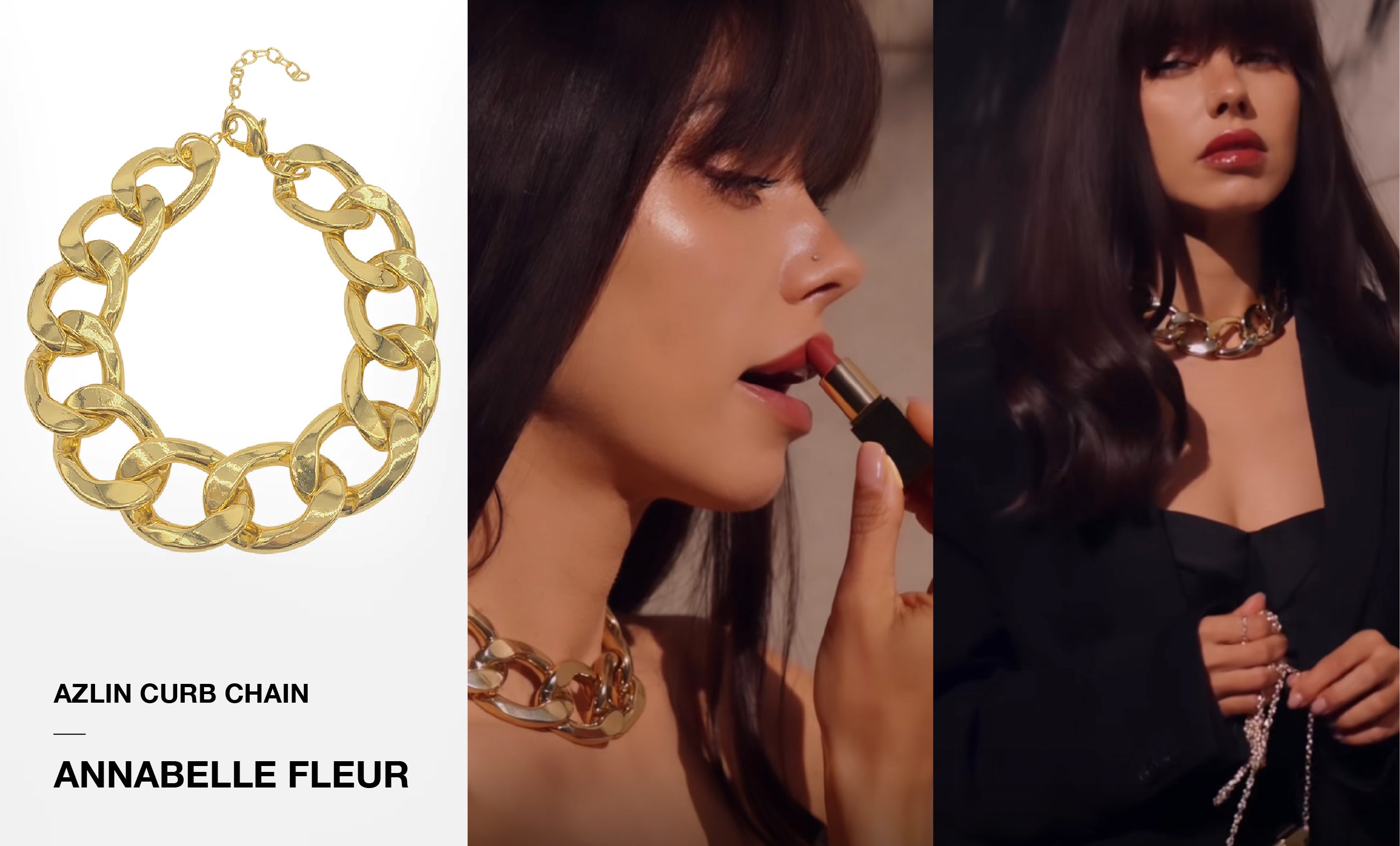 As Seen On: Azlin Curb Chain Necklace on Annabelle Fleur – st. Moran